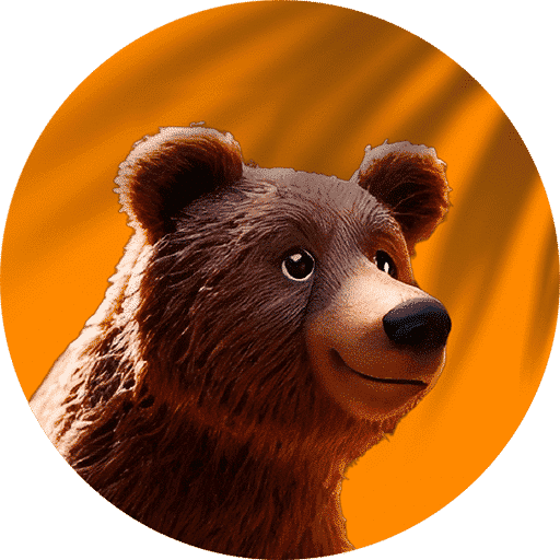 Children's animal books series bear Bruno and his friends